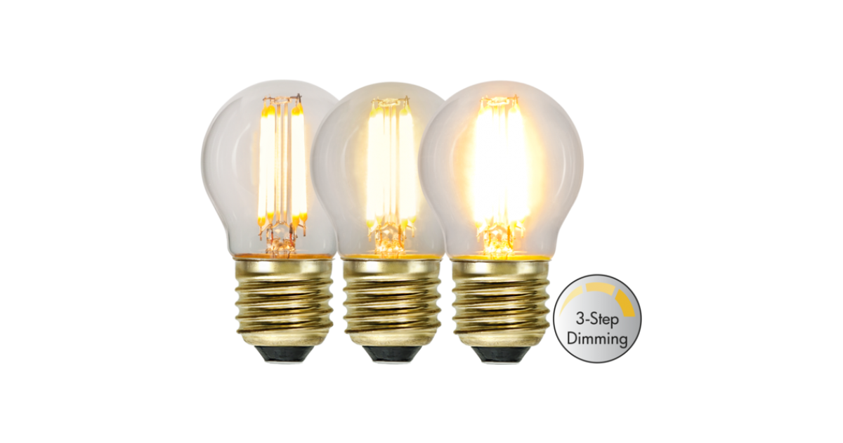 Buy LED Lamp E27 G45 Soft Glow 3-step 354-82 BalticLED